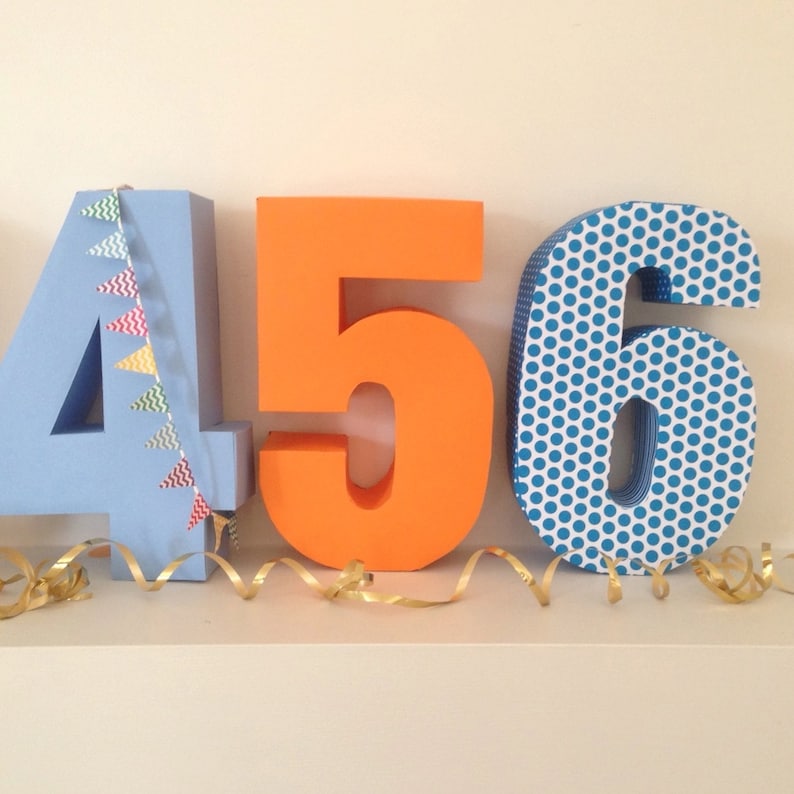 Download Printable 3D Number Templates 1-10 Complete Set of 3D Number ...