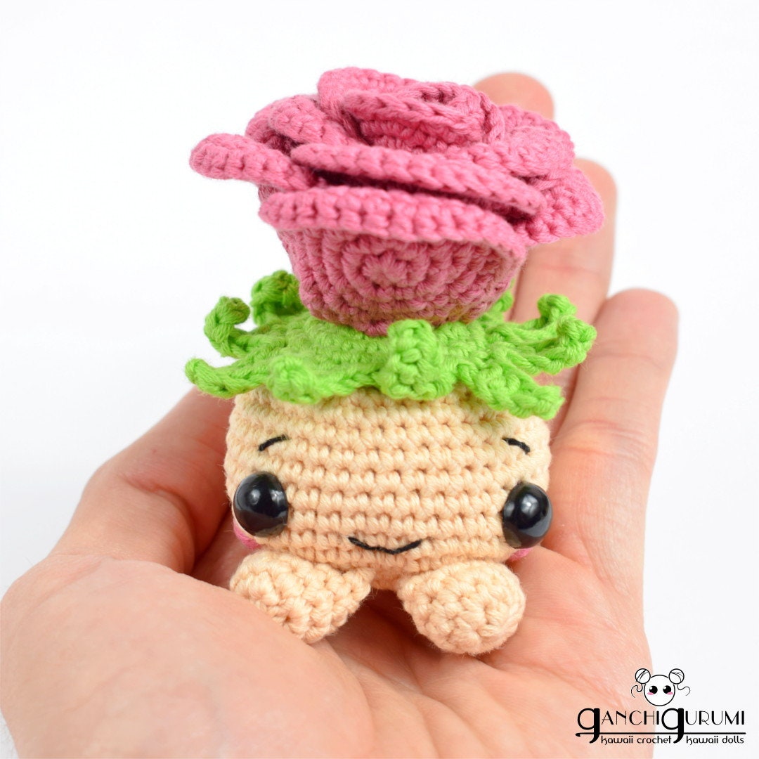 Rose bulb amigurumi rose rose pattern amigurumi pattern | Etsy