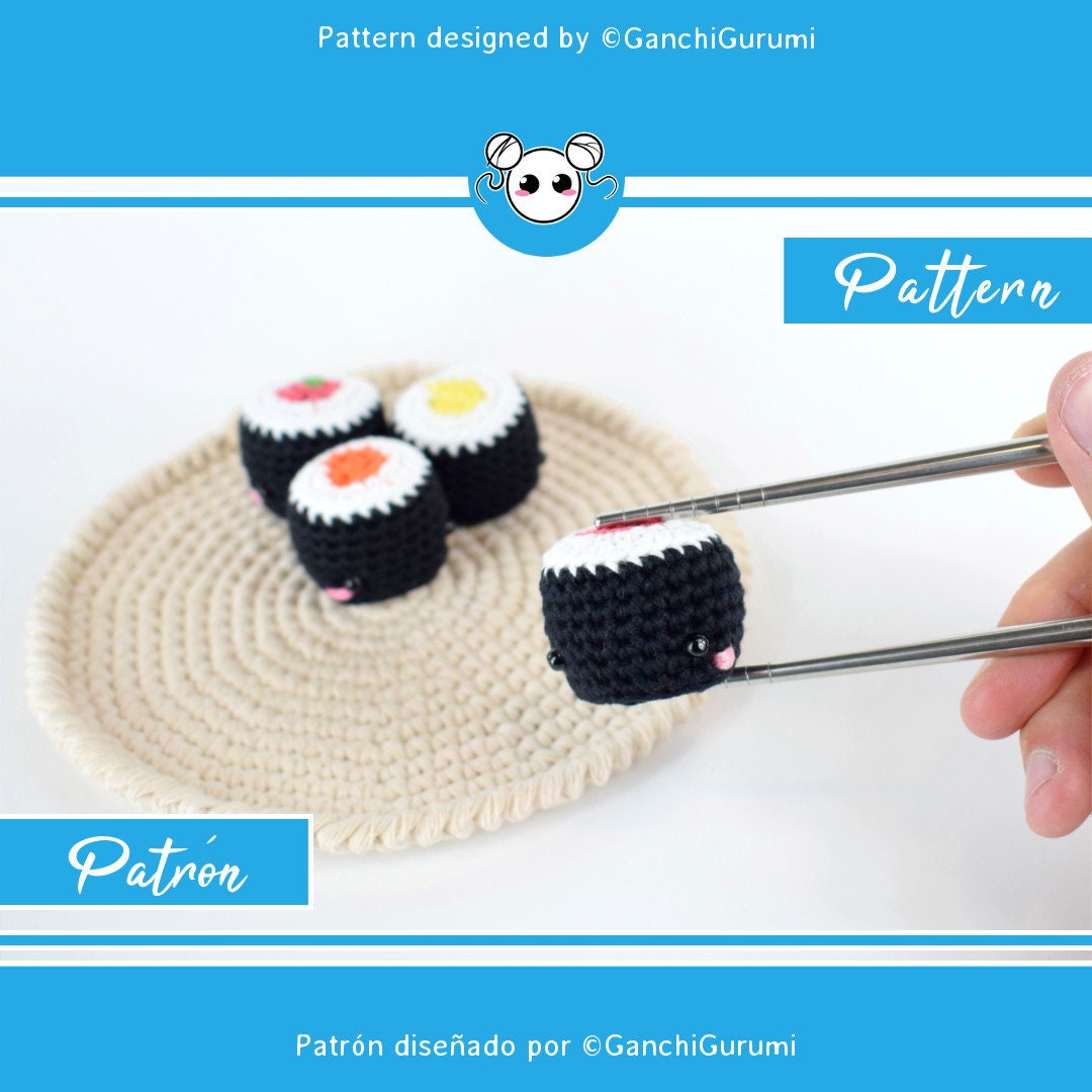 Maki Roll, Maki Crochet, Maki Pattern, Amigurumi, Crochet Pattern ...