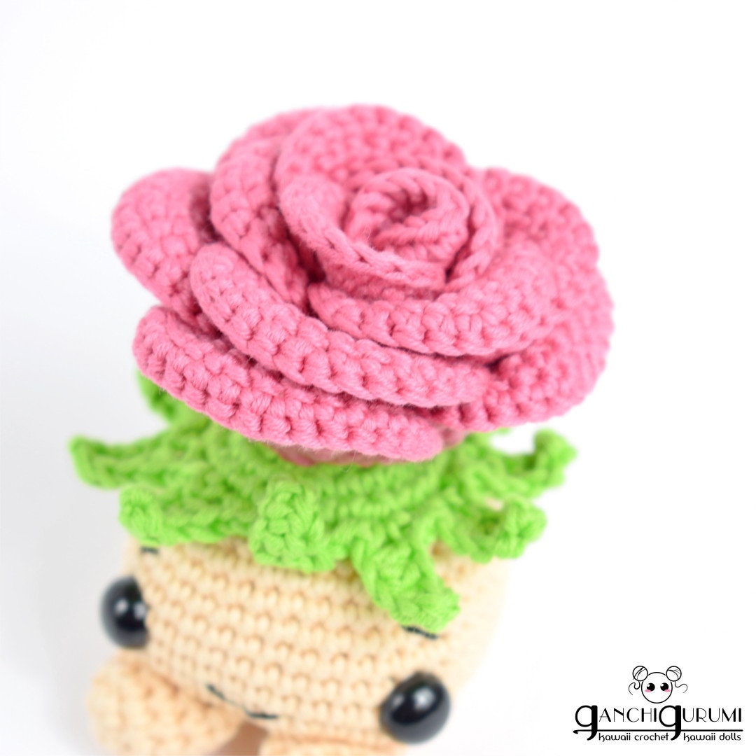 Rose bulb amigurumi rose rose pattern amigurumi pattern | Etsy