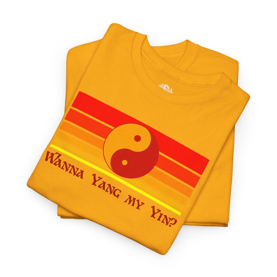 Wanna Yang My Ying Yin Tee | Yin Yang Retro Stripes, 70s Vibe - Etsy