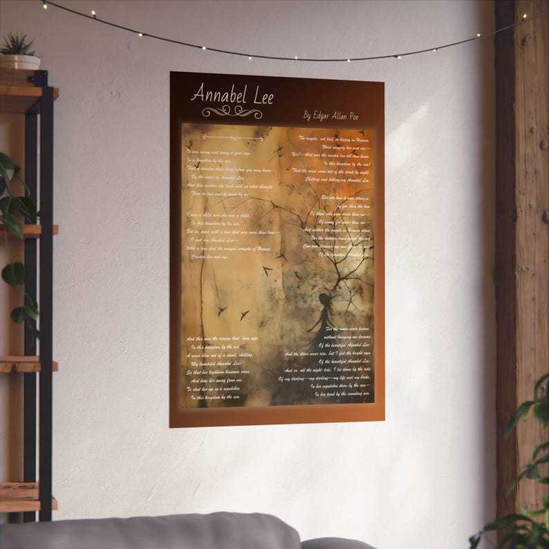 Edgar Allan Poe | Annabell Lee | Poem | Gothic | Fine Art Posters - Etsy