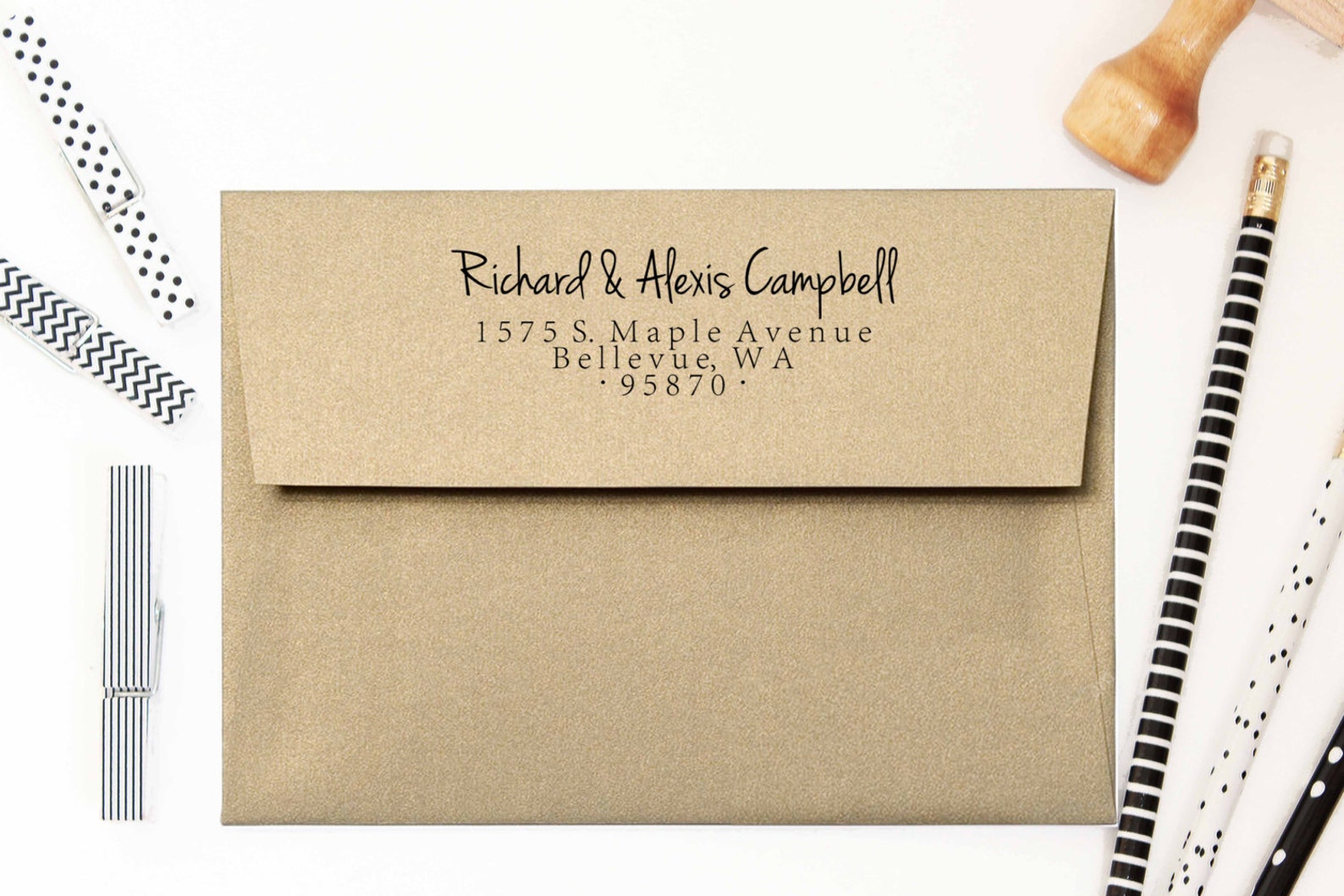 Custom Return Address Stamp-self Inking-rubber - Etsy