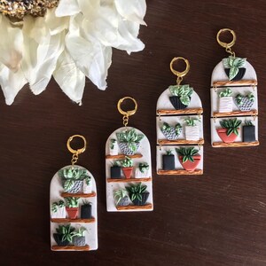 Plant Shelf Earrings, Botanical Earrings, Clay Earrings, Statement ...