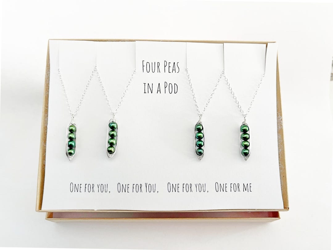 Friendship Necklace for 4, Gift for 4 Besties, Friendship Jewelry for 4 ...