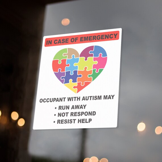Occupant With Autism on Board Sticker Decals | Etsy