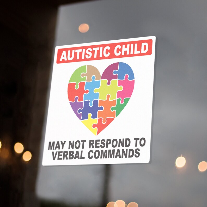 Child With Autism on Board Sticker Decals - Etsy