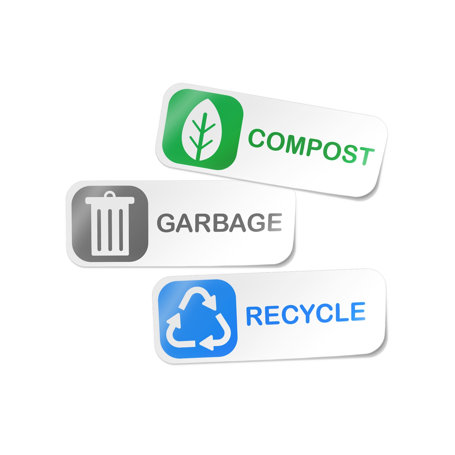Garbage Trash Recycle Compost Stickers Labels Decals - Etsy
