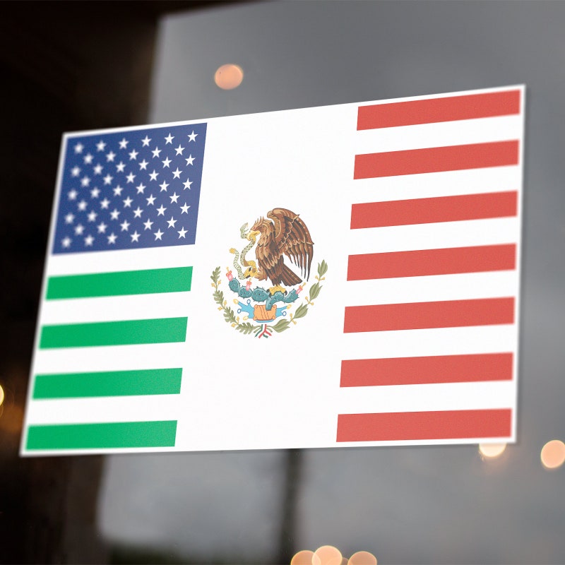 Mexican American Flag Png - Etsy