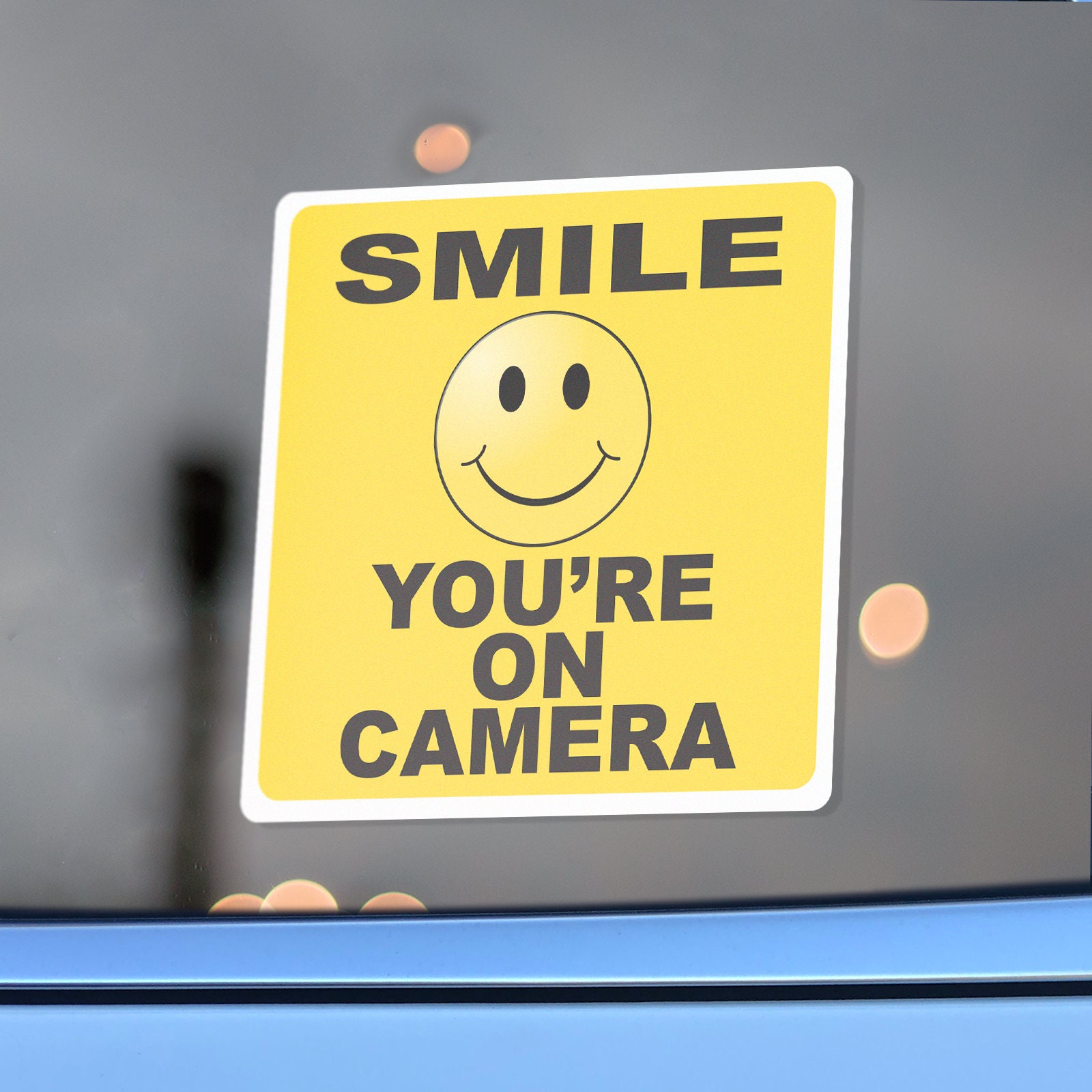 Lyft Uber Dashcam Smile You're On Camera Sticker Decals - Mini 1
