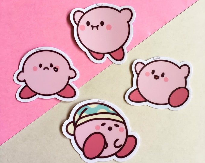 Kirby Vinyl Stickers - Etsy