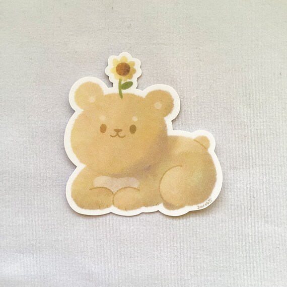 Paper Stickers, Labels & Tags Sunflower Bear Glitter Vinyl Sticker etna ...