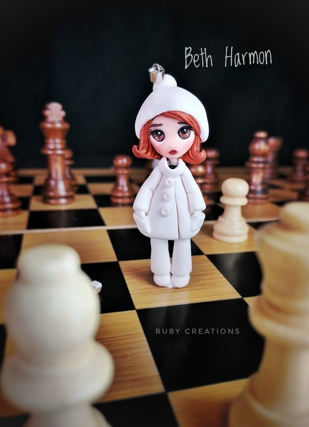 Elizabeth Harmon Necklace, Beth Harmon Pendant, Queen's Gambit Jewelry ...