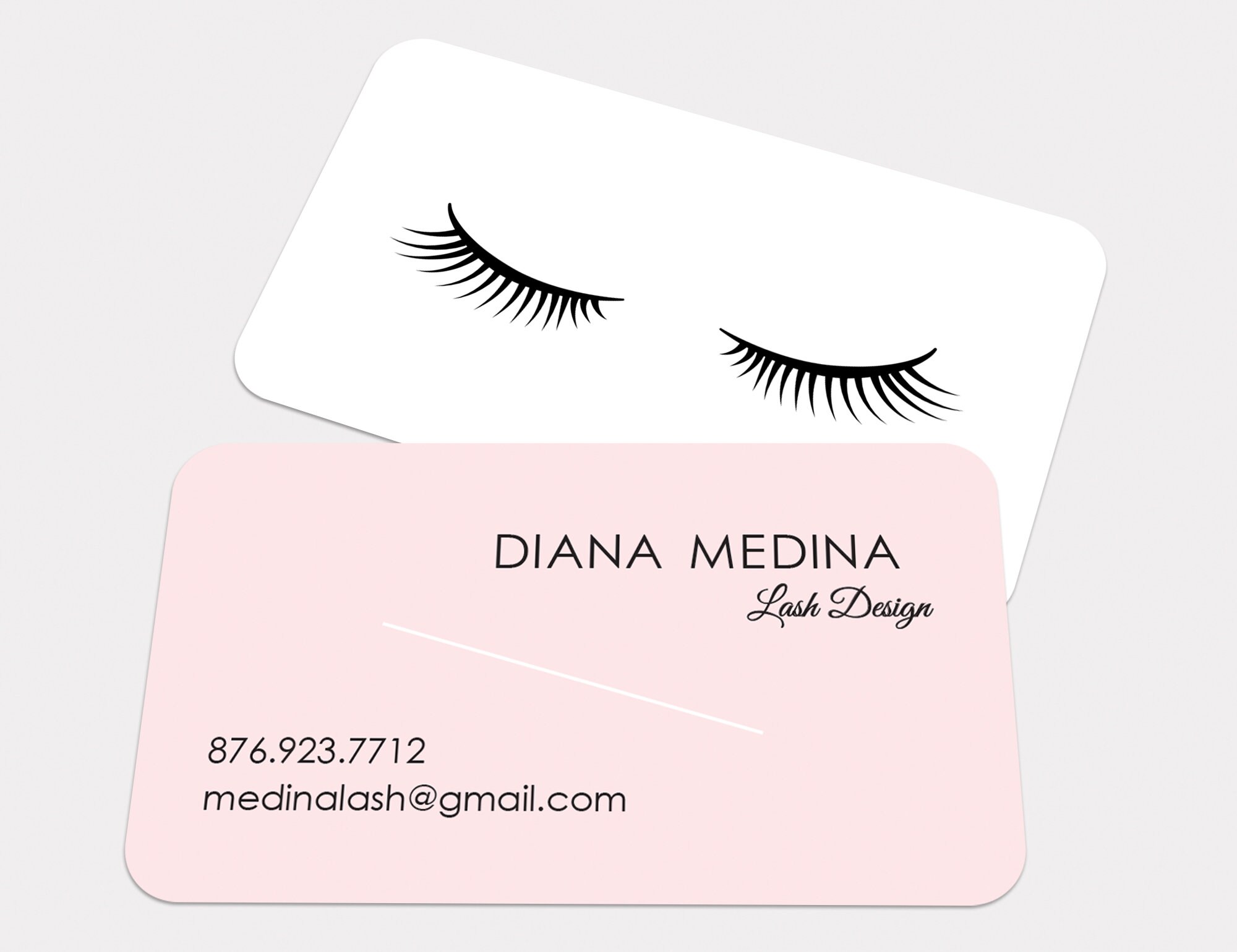 CUSTOM DIGITAL CARDS: Modern Minimalist Lash Lashes Business - Etsy