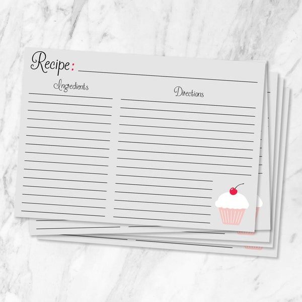 Cute Recipe Cards - Etsy