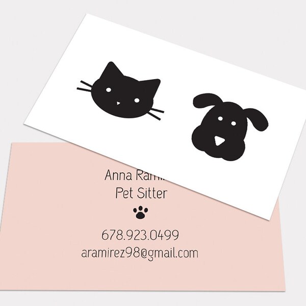 Cat Sitting Business Card - Etsy