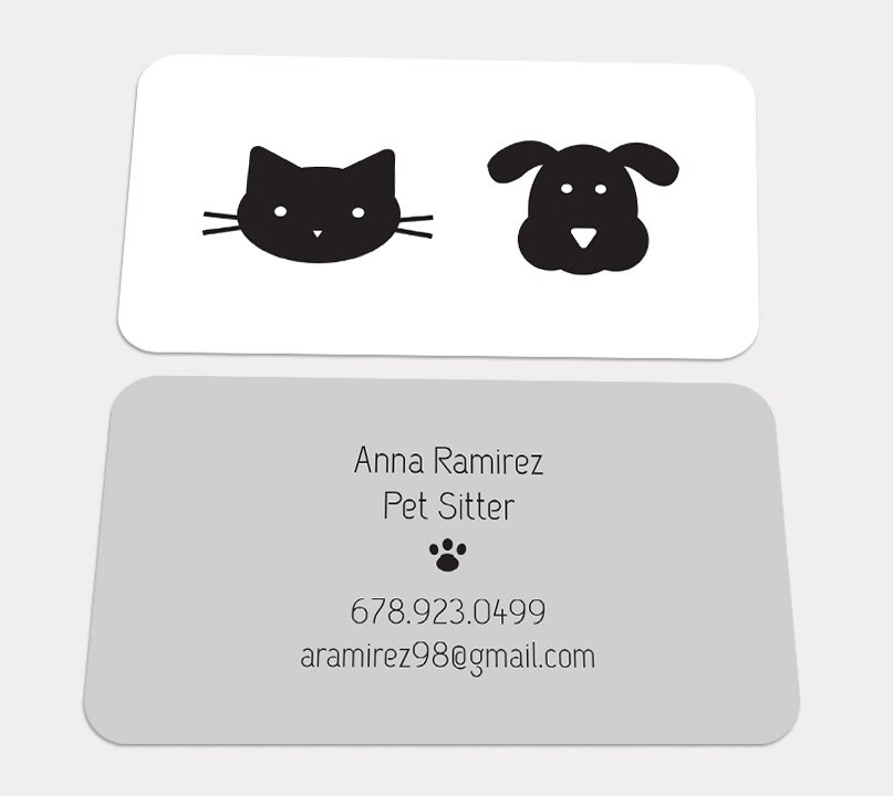 CUSTOM PRINTED CARDS: 100 Full Color Modern Minimalist Fun - Etsy