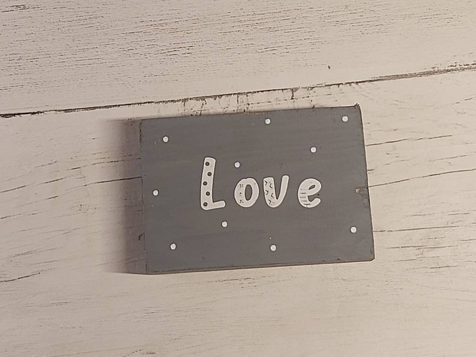 Grey Wooden Sign Rustic Wooden Block Love Sign - Etsy