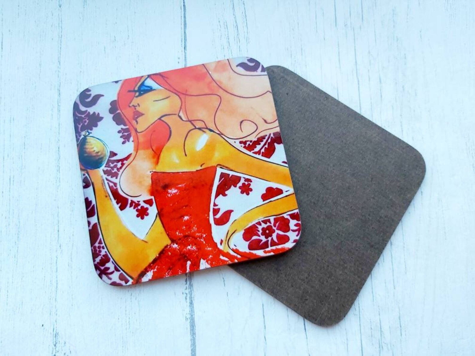 Fashion Coaster Housewarming Gift Idea Wooden Coaster - Etsy