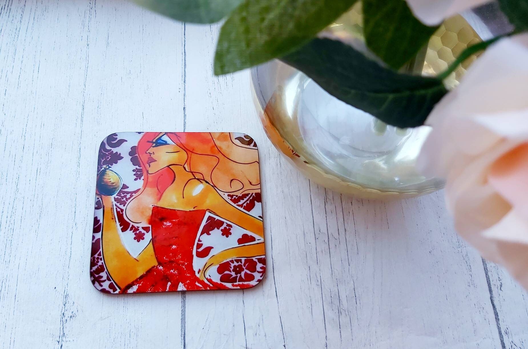 Fashion Coaster Housewarming Gift Idea Wooden Coaster - Etsy