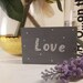 Grey Wooden Sign Rustic Wooden Block Love Sign - Etsy