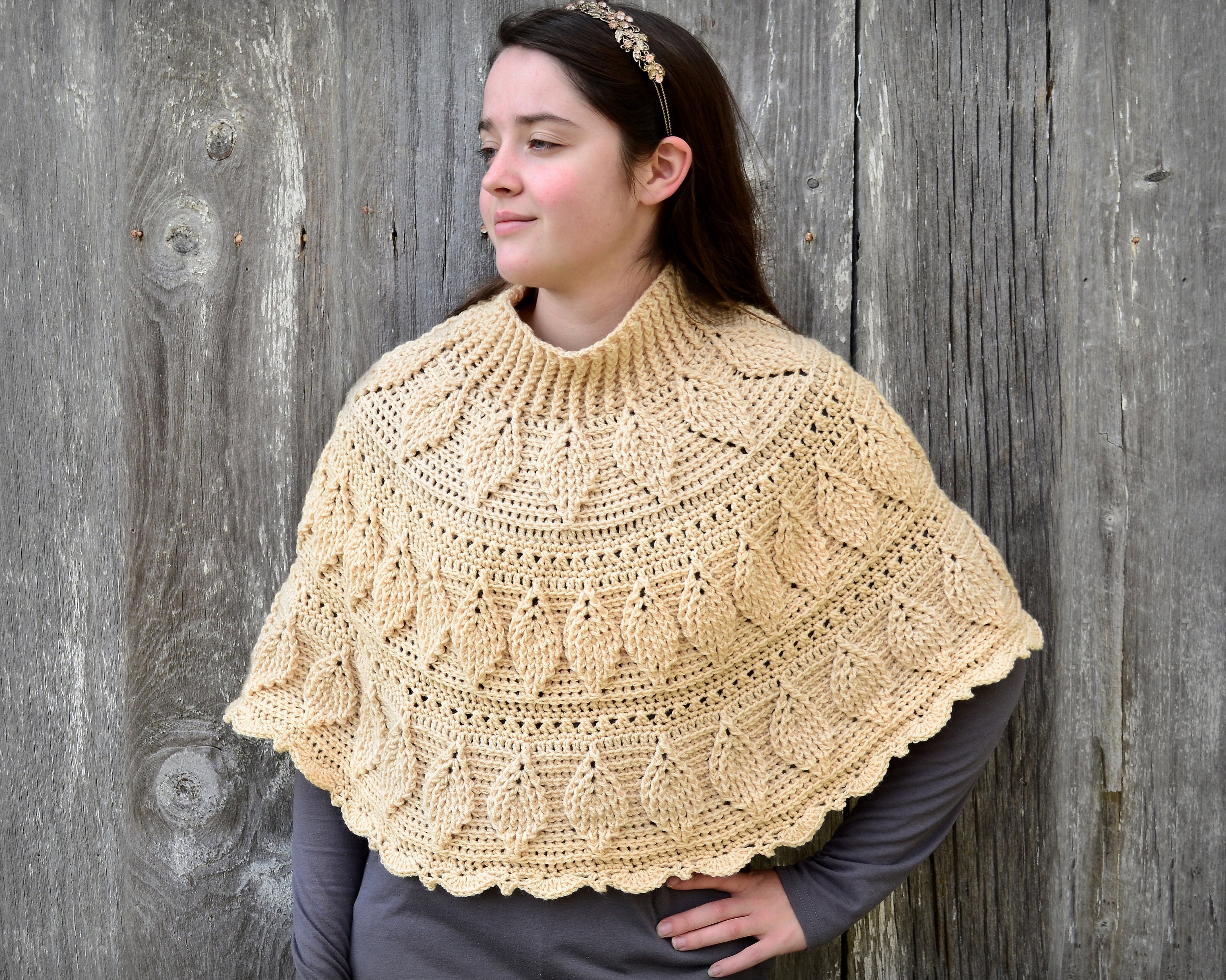 Fall Leaf Poncho Pdf Crochet Pattern Child and Adult Sizes | Etsy