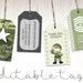 Army Theme Party Gift Tags Printable Camo Green Decoration Supplies ...