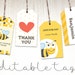 Gift Tag Printable, Text Editable Party Gift Tags, Favor Tags, Bumble ...