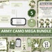 Army Labels Printable Template, Text-editable, Camo Party Labels, Army ...