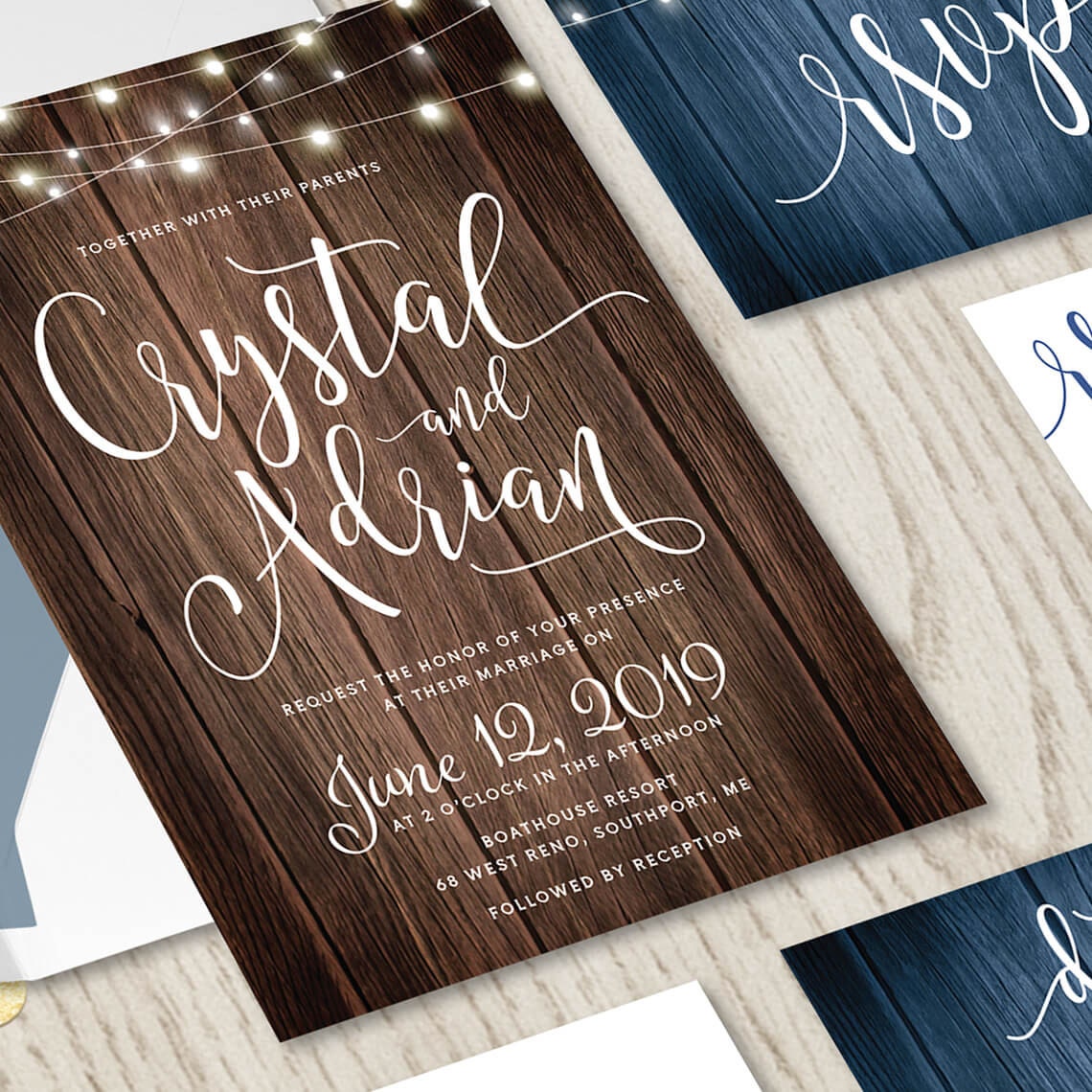 Rustic Wedding Invitations Complete Kits Suites Sets String | Etsy