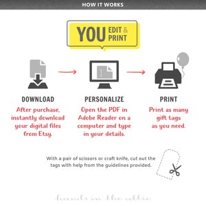 Gift Tags New Baby Monkey Editable Template Kit, Jungle Animal Themed ...