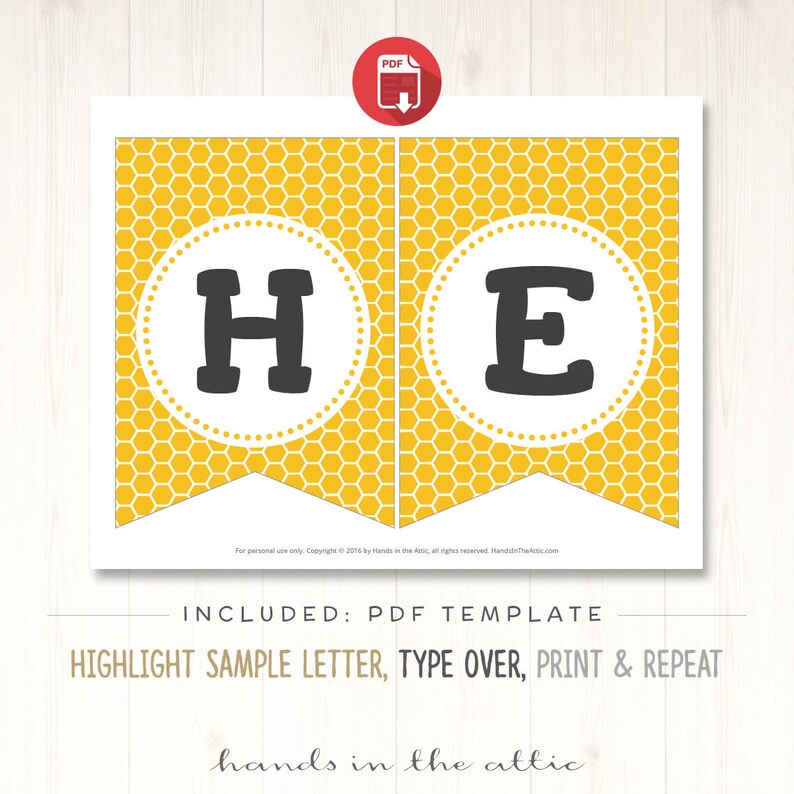 Bumblebee Birthday Party Banner Bumble Bee Banner Alphabet - Etsy