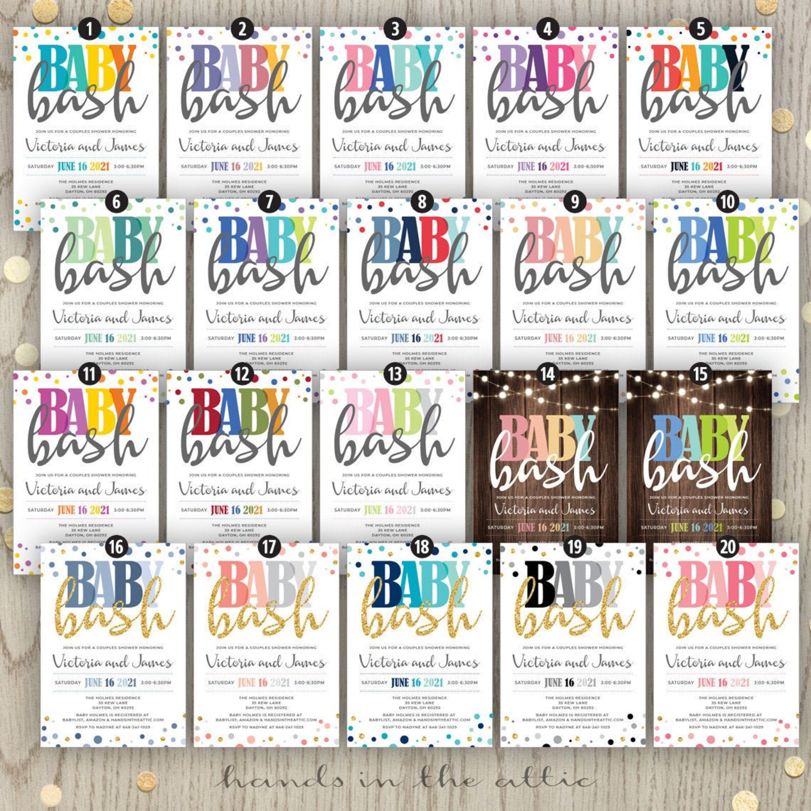 Baby Bash Couples Co-ed Baby Shower Invitation Card, Baby Boy Shower ...