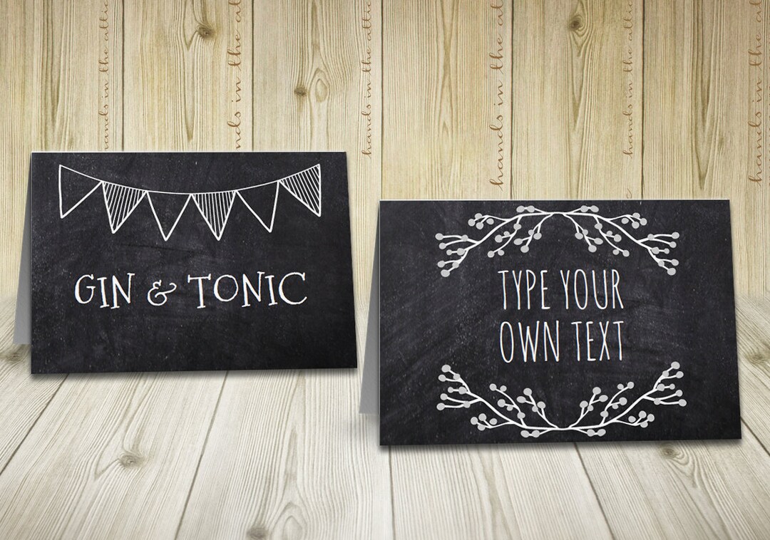 Rustic Labels Chalkboard Labels, Buffet Tent Cards, Rustic Wedding ...