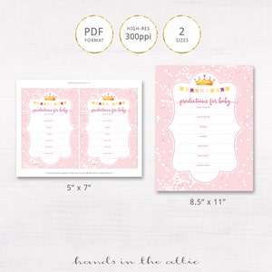 Baby Stats Guessing Game, Predictions for Baby Girl, Baby Shower Games ...