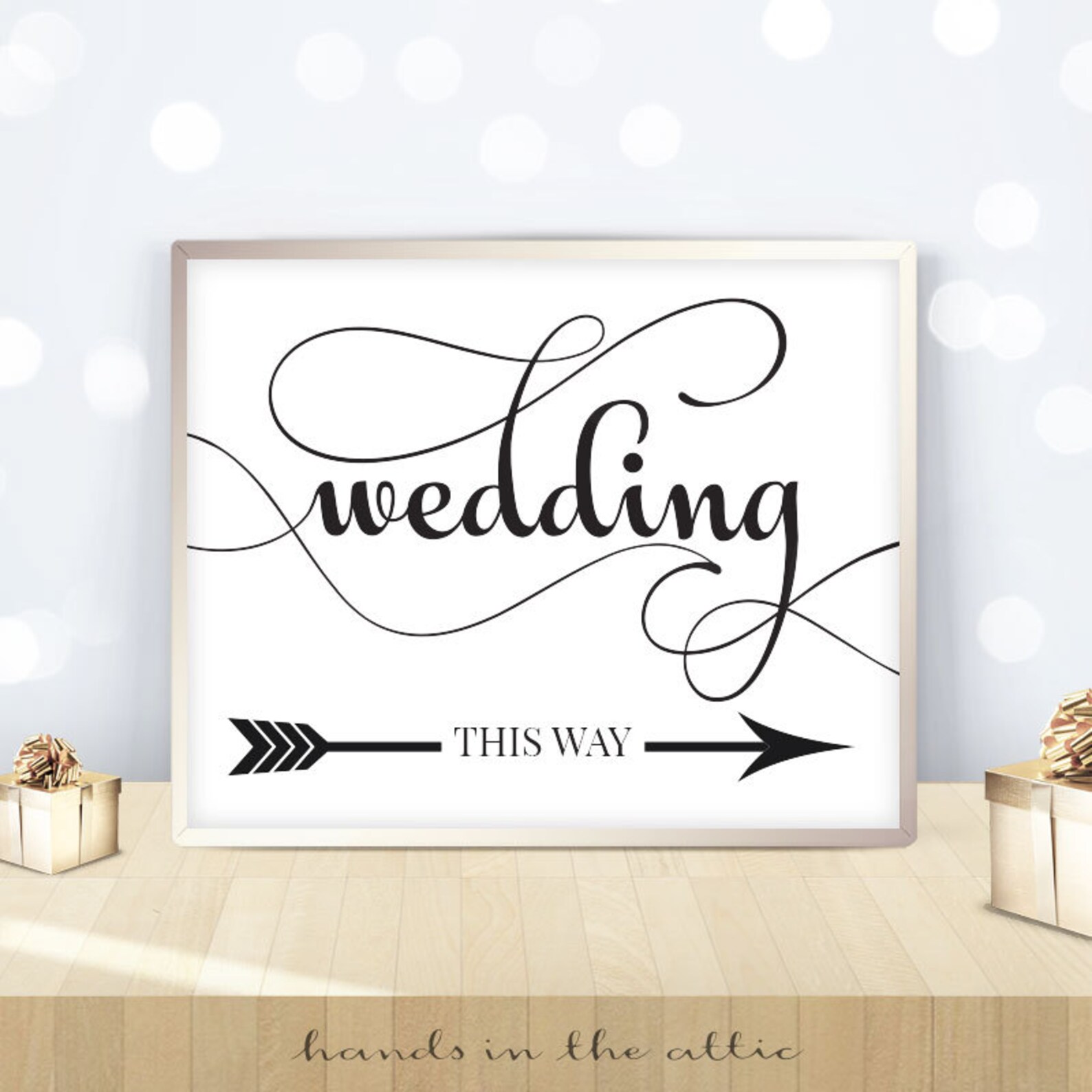 Wedding Directions Sign Card Yard Signage Road Directional - Etsy