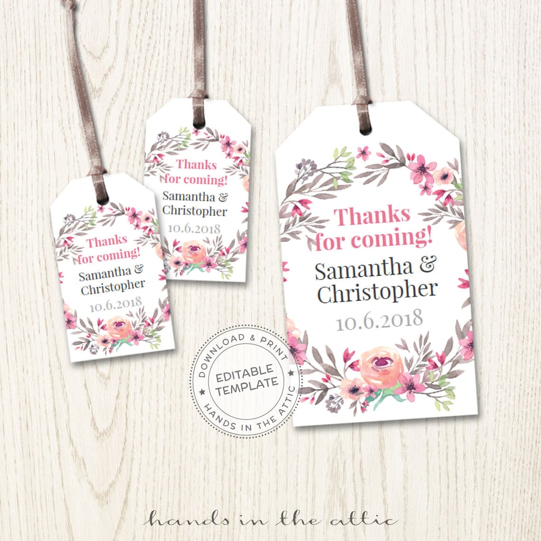 Mini Wedding Tags, Personalized Hang Tags, Wedding Favor Custom Tags ...