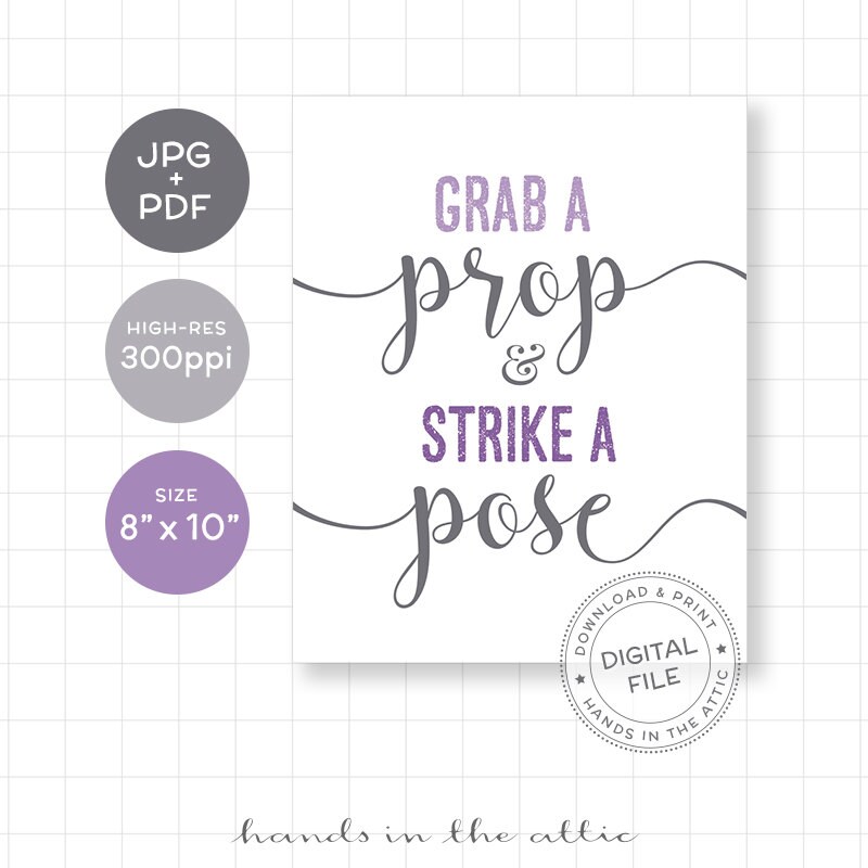 Photo Booth Wedding Display Grab a Prop and Strike a Pose - Etsy