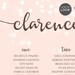 Pink Wedding Seating Chart Poster, Pastel Light Pink Table Assignment ...