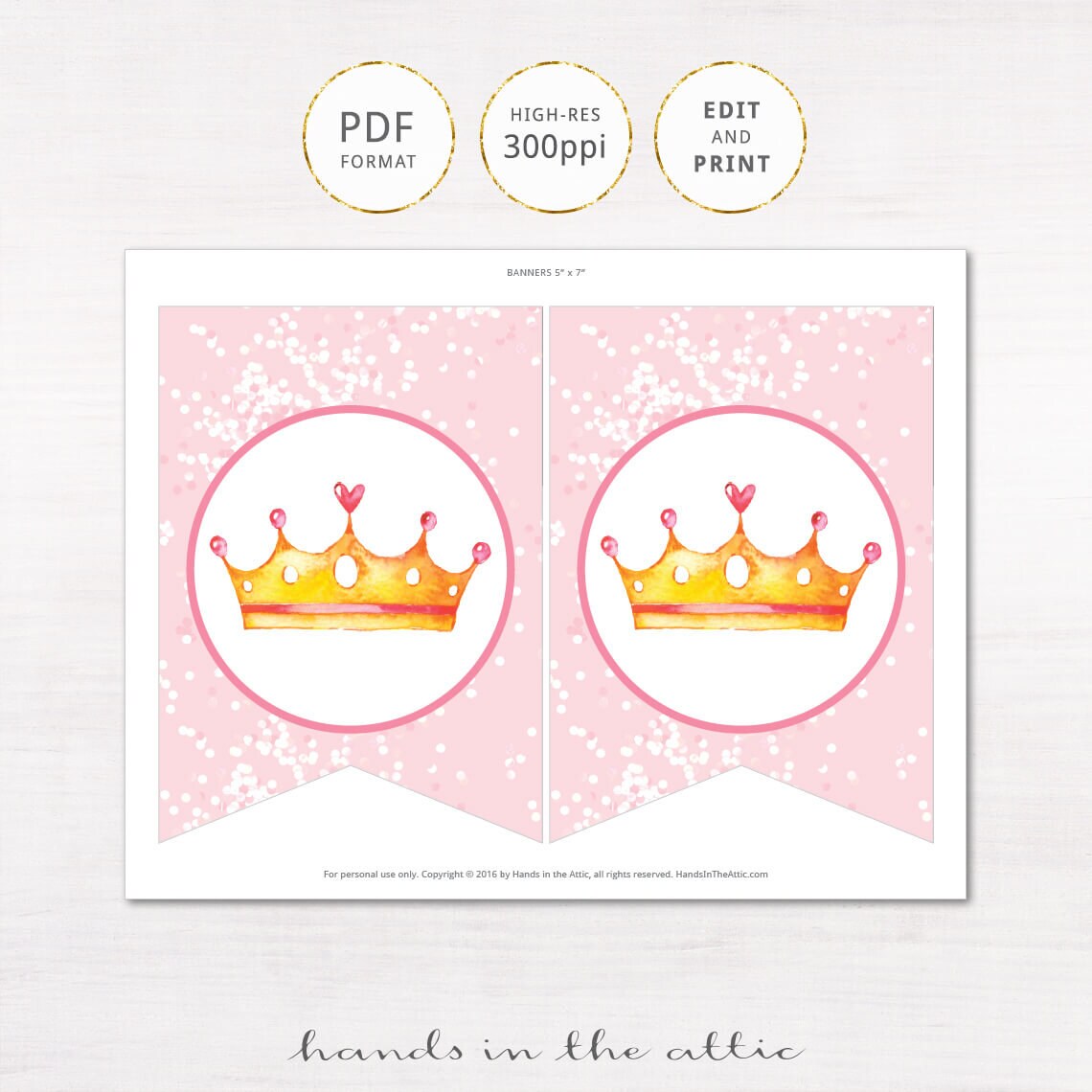 DIY Banner Pink Baby Shower Template Editable Name Garland - Etsy