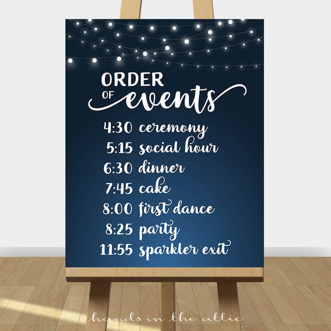 Wedding Program Order of Events Timeline Poster Sign Board - Etsy