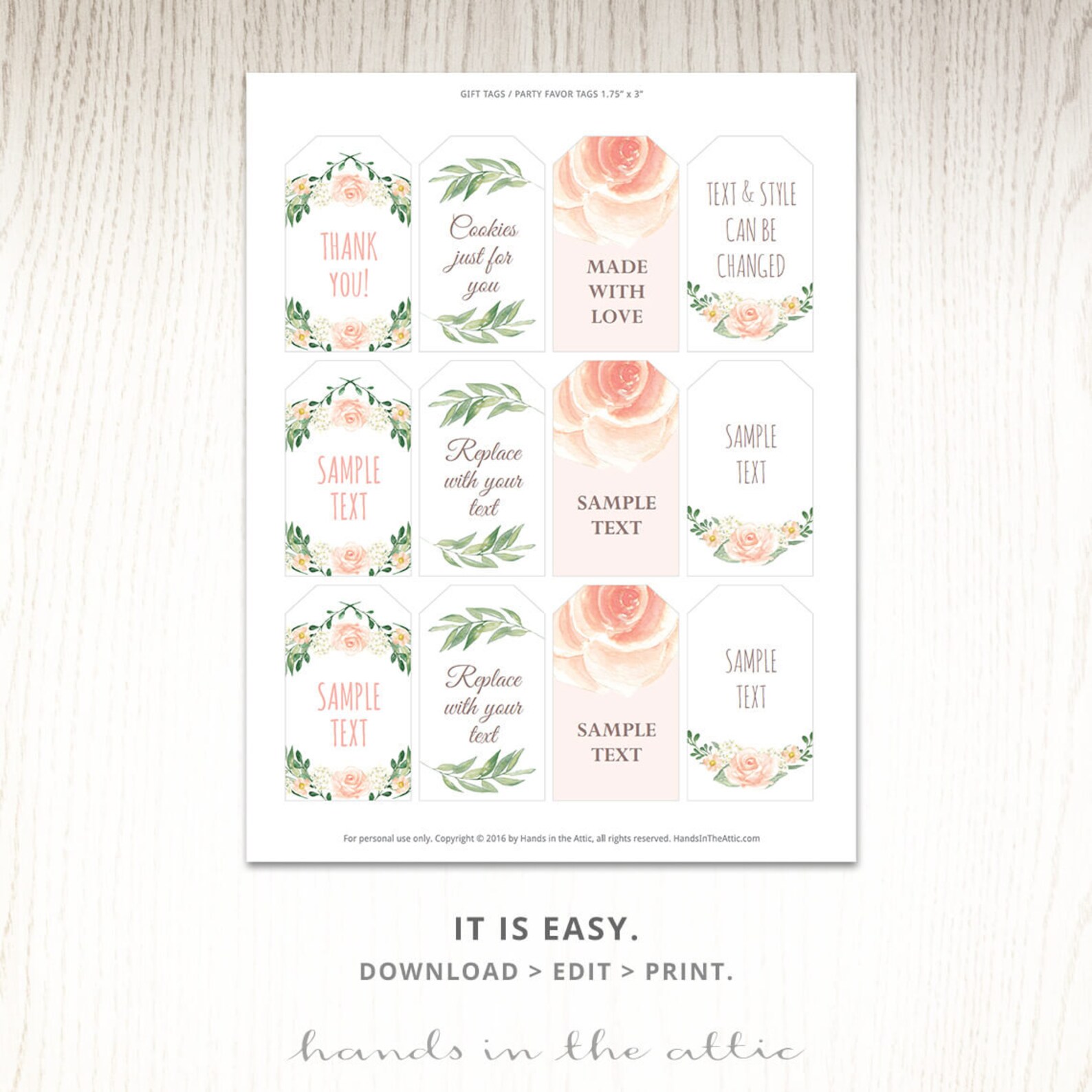 Printable Baby Shower Labels Editable Gift Tags Bridal - Etsy