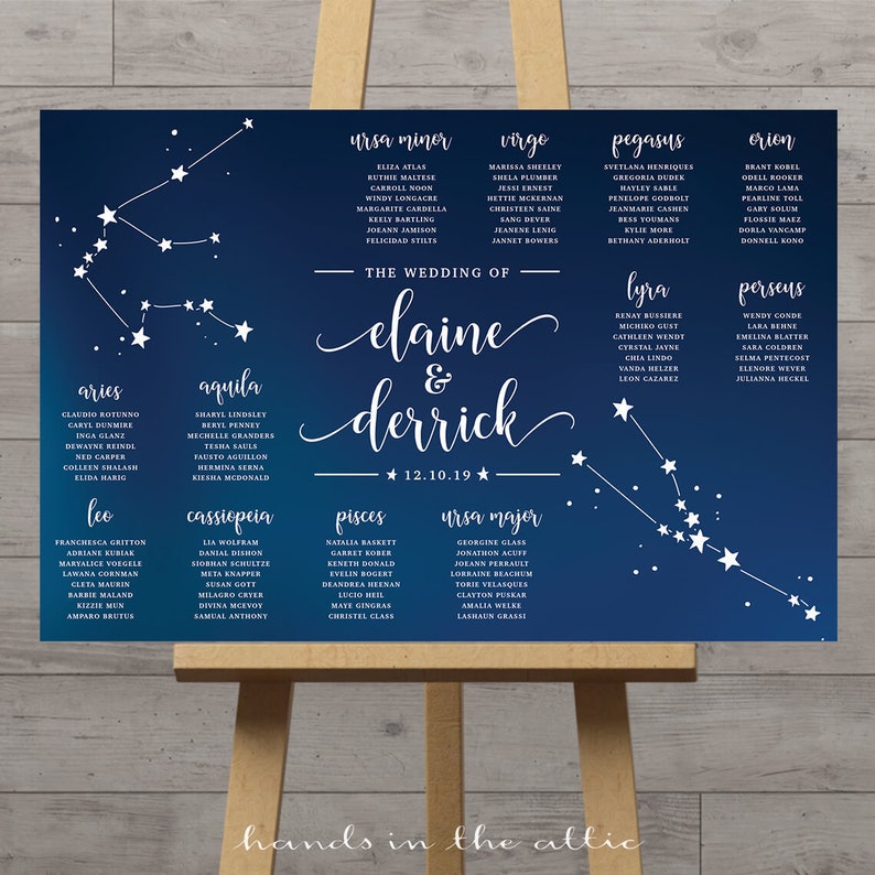 Constellation Wedding Table Plan Celestial Wedding Seating - Etsy UK
