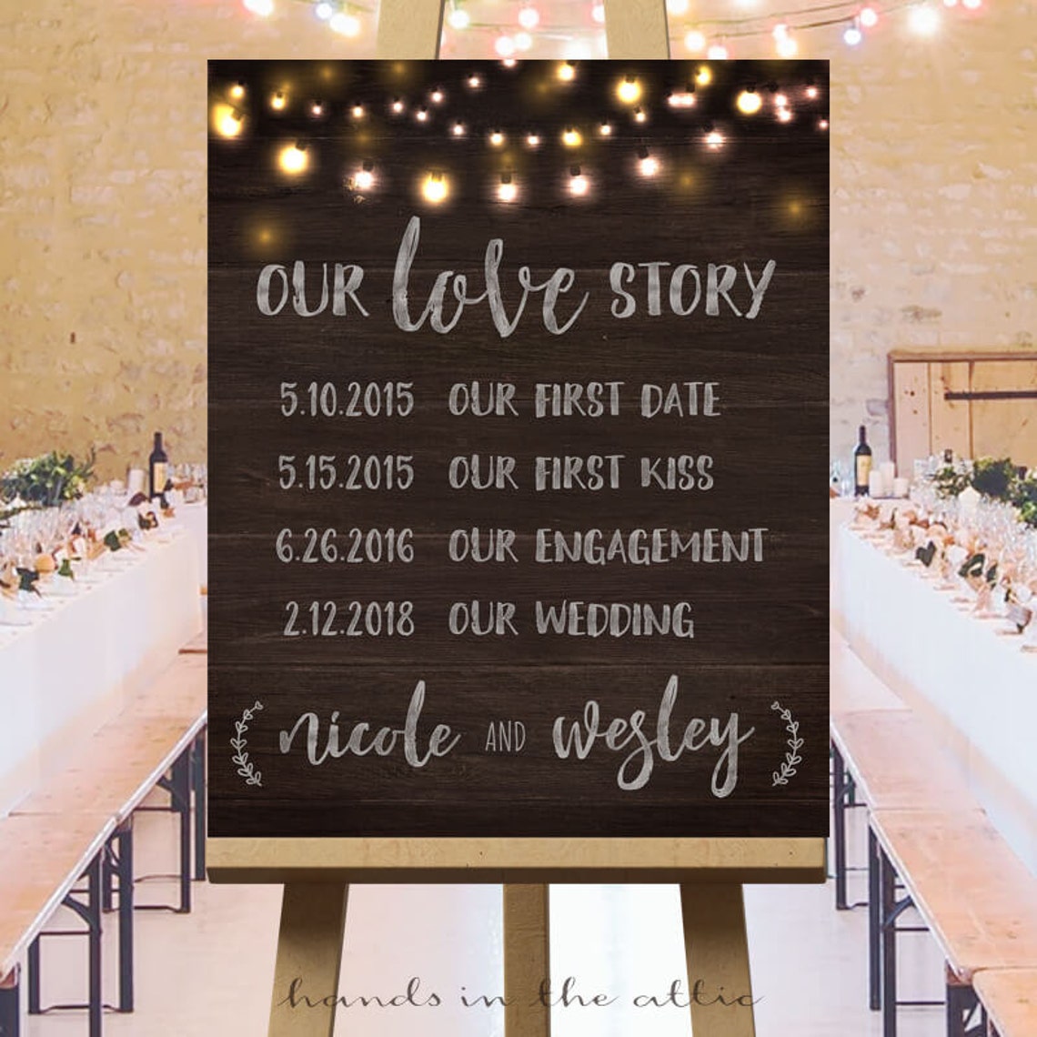Wedding Milestones Wedding Love Story Sign Our Love Story - Etsy