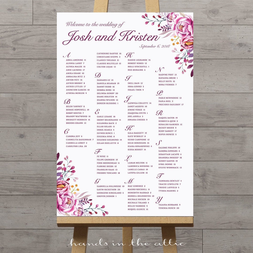 Wedding Venue Reception Seating Chart Wedding Ideas, Plum Wine Burgundy ...