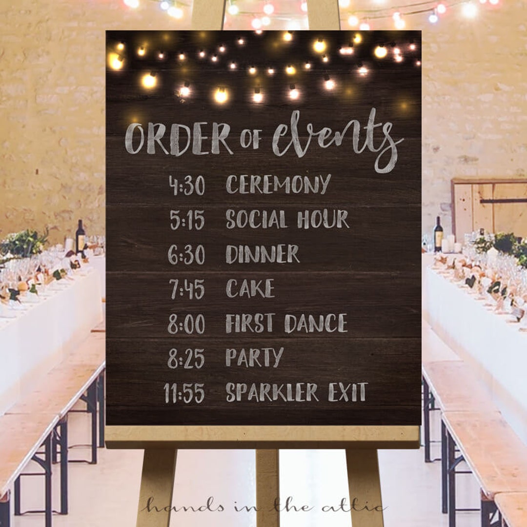 Printable Large Wedding Signs, Rustic Wedding Ideas, Wedding Ceremony ...