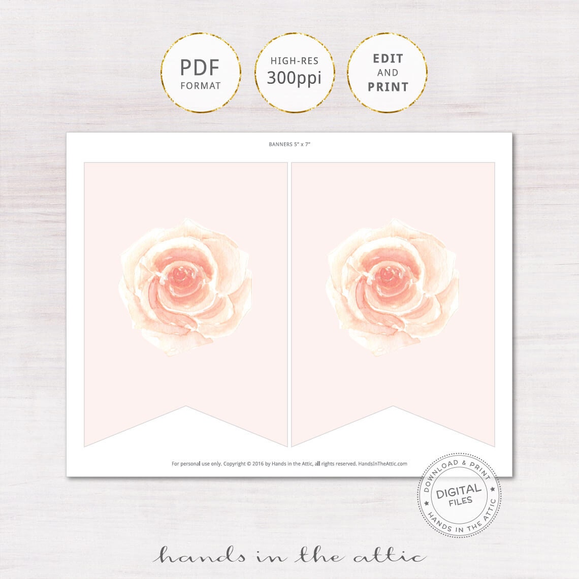 Floral Baby Shower Banner Pink Rose Baby Shower Bridal | Etsy