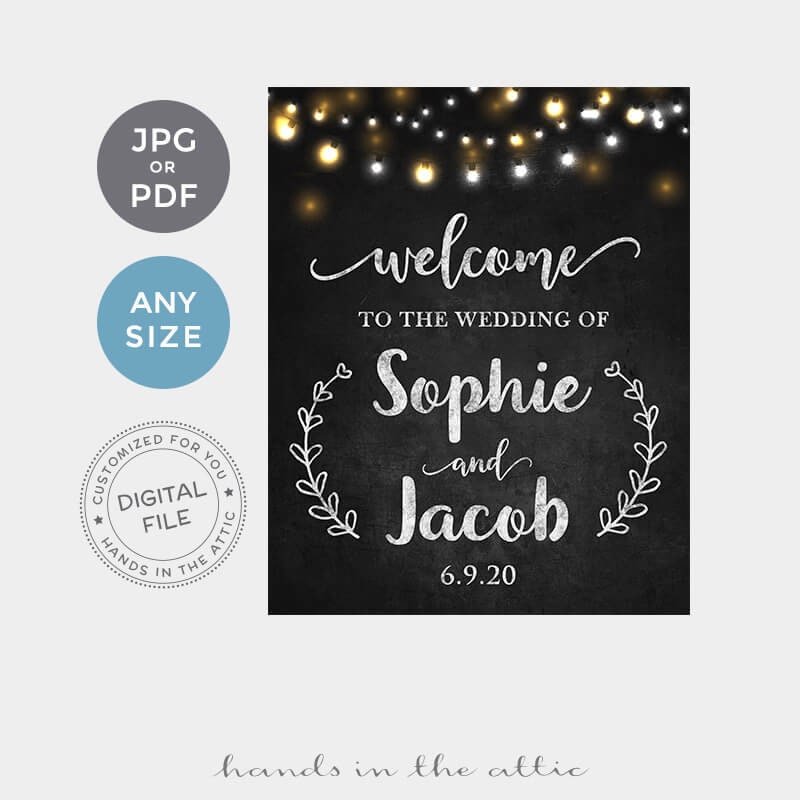 Rustic Chalkboard Wedding Signs Large Wedding Ceremony | Etsy