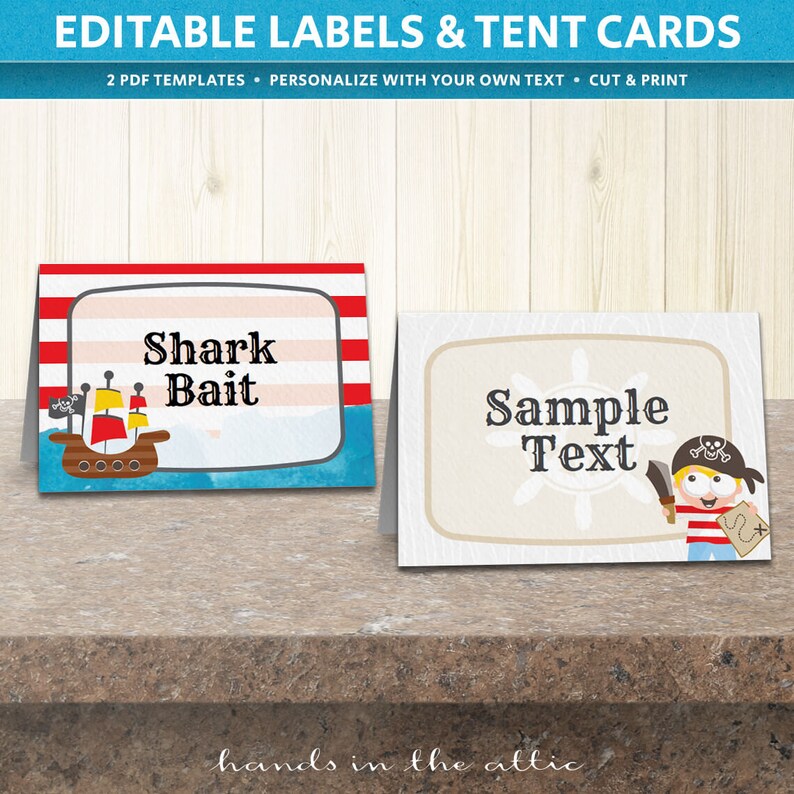 Pirate Party Food Labels Printables Pirate Theme Themed - Etsy