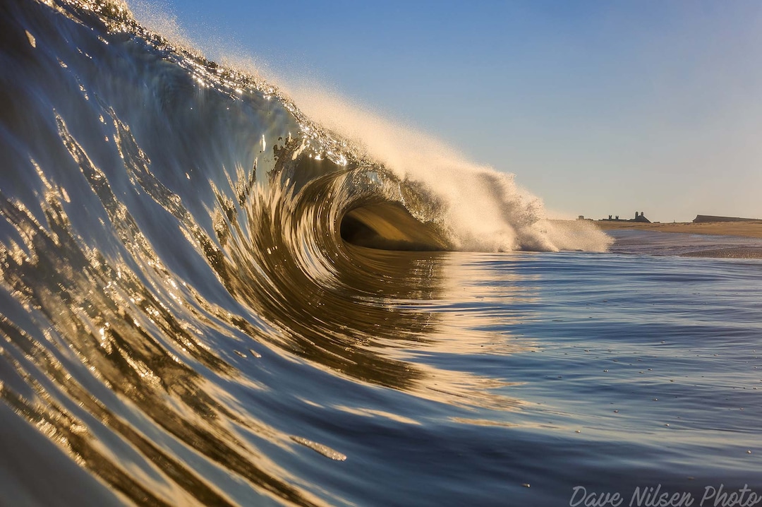 Golden Mantoloking Wave New Jersey - Jersey Shore Art -surf Photography ...